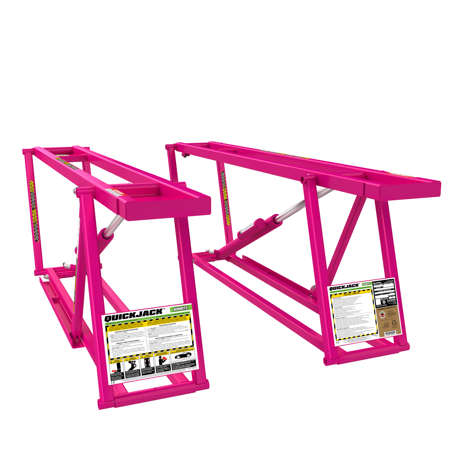 6000TL 6,000-lb. Portable Car Lift Package Standard Frame PINK Most ...