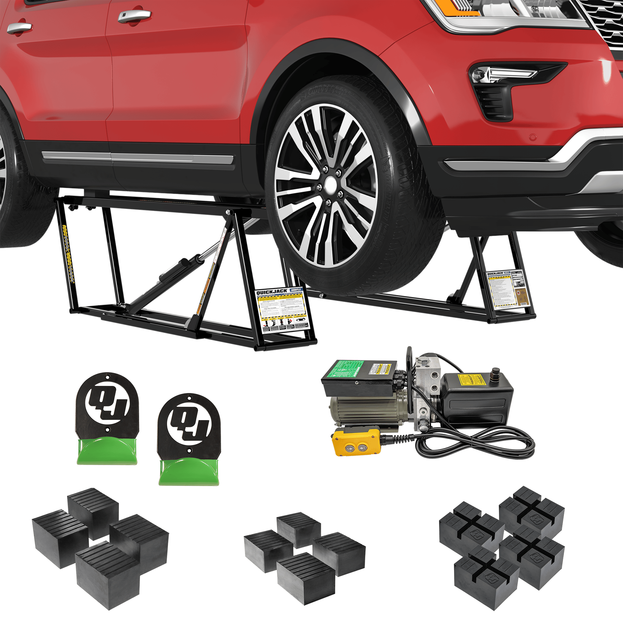 6000TLX 6,000-lb. Portable Car Lift Package Extended Frame Extended ...