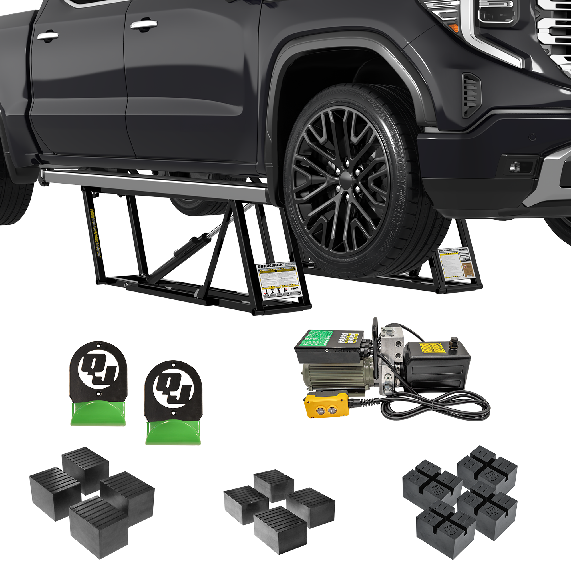 8000TLX 8,000-lb. Portable Car Lift Package Extended Frame Extended ...