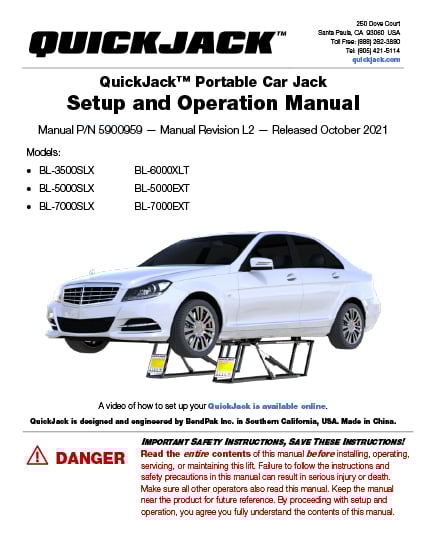 Download QuickJack Manuals, Sales Flyers and Parts Diagrams | QuickJack